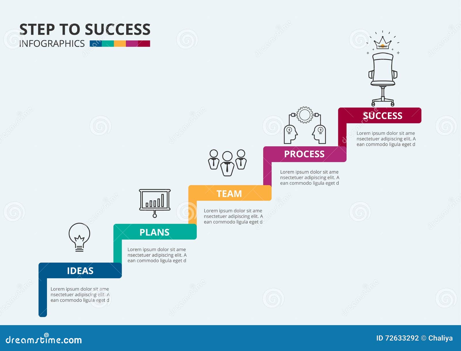 Etapa Da Escada Ao Sucesso Escadaria Com ícones E Elementos Ao Sucesso ...