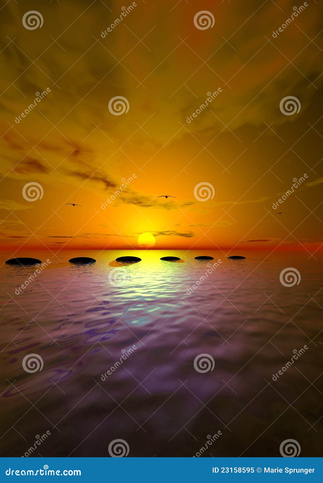 Etapas e sol ilustração stock. Ilustração de sunset, maneira - 23158595