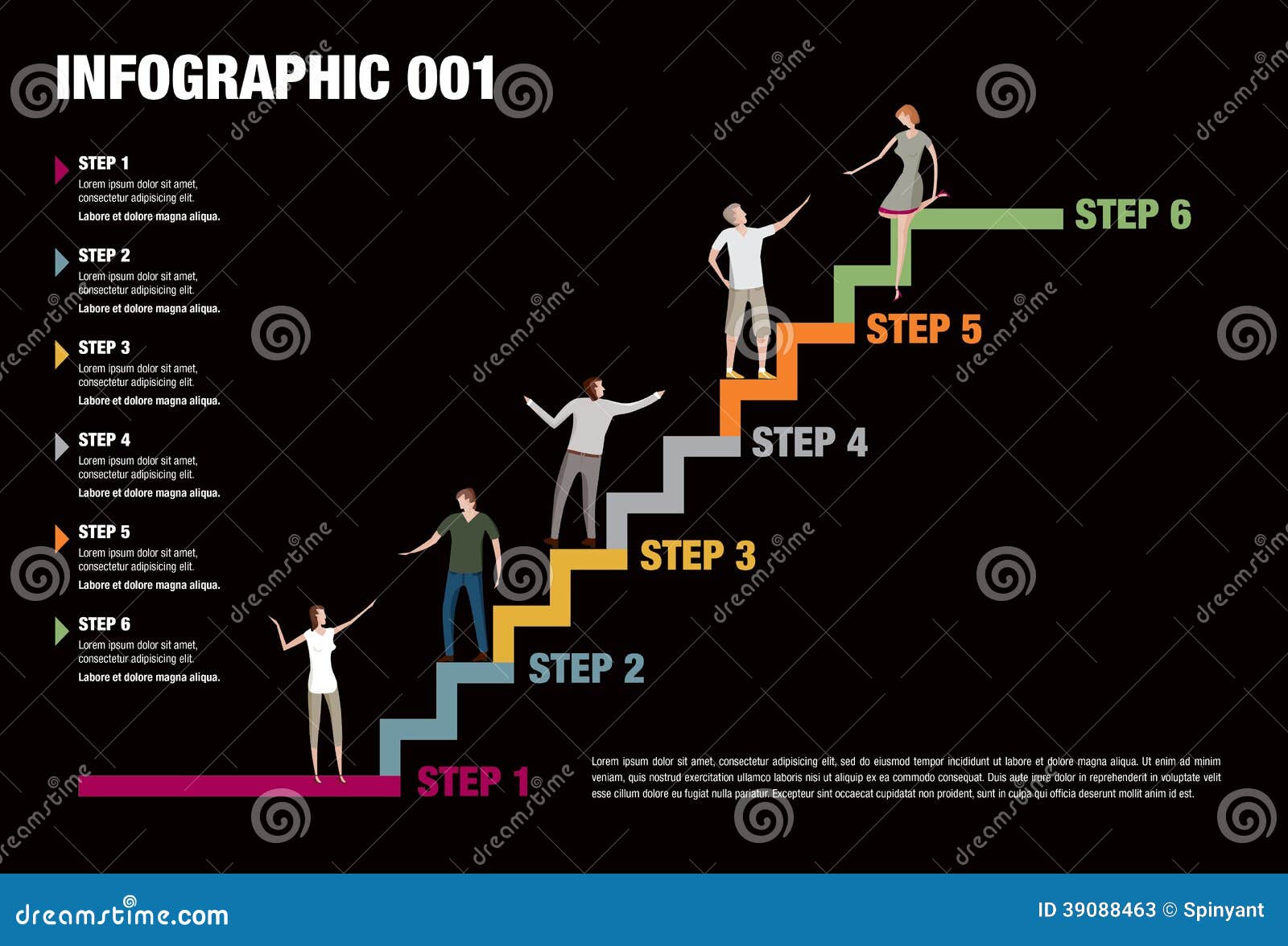 Etapas Infographic ilustração do vetor. Ilustração de fundos - 39088463