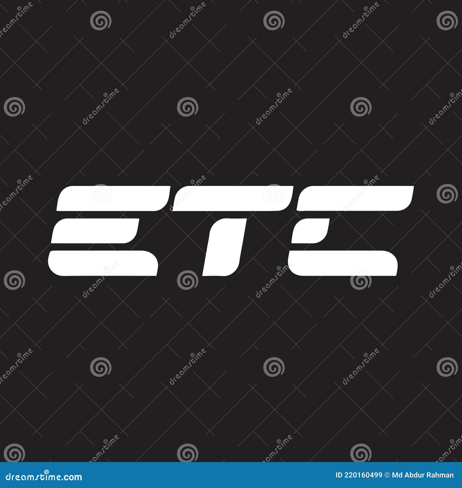 ETC Letter Logo Design on Black Background.ETC Creative Initials Letter ...