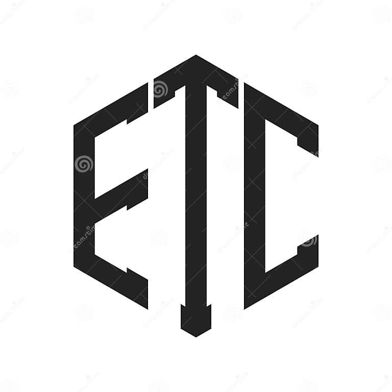 ETC Logo Design. Initial Letter ETC Monogram Logo Using Hexagon Shape ...