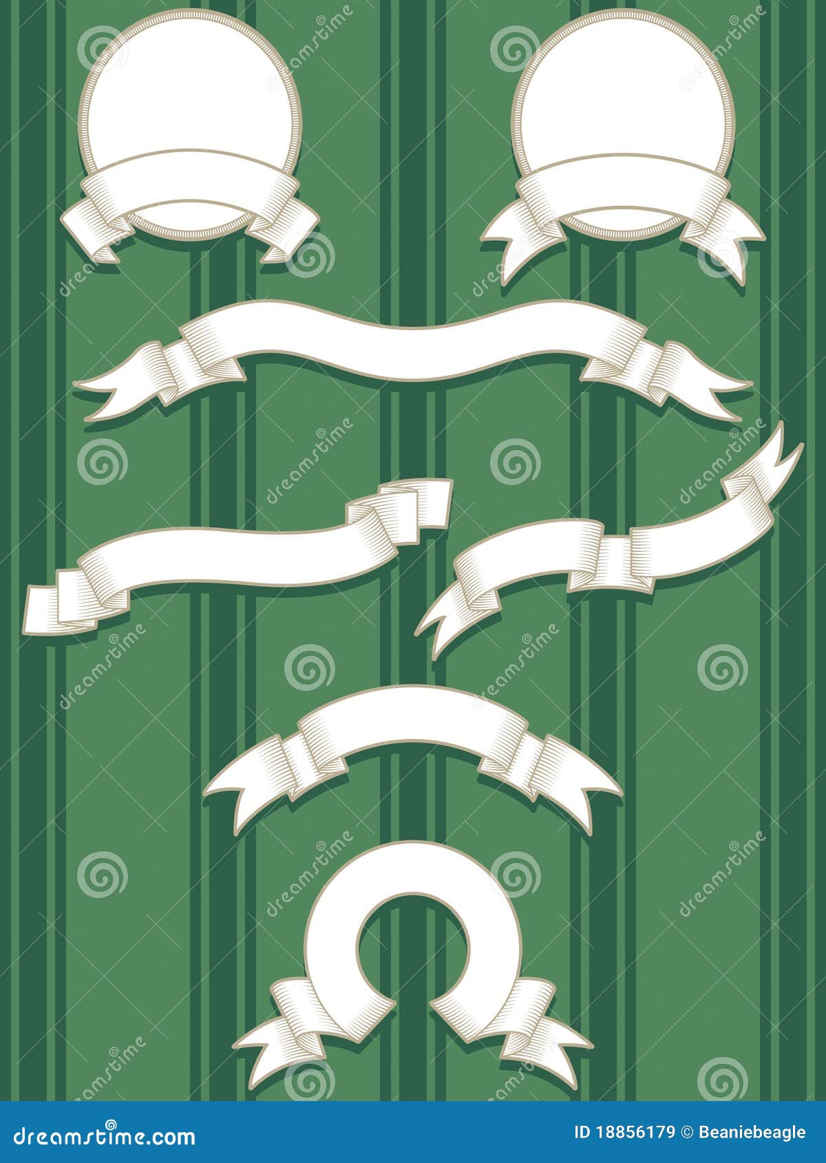 Etched Banner Set stock vector. Illustration of etching - 18856179