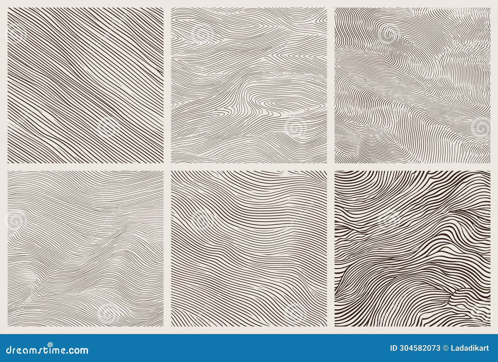 Etching Lines Seamless Patterns. Abstract Engraving Endless Backgrounds ...