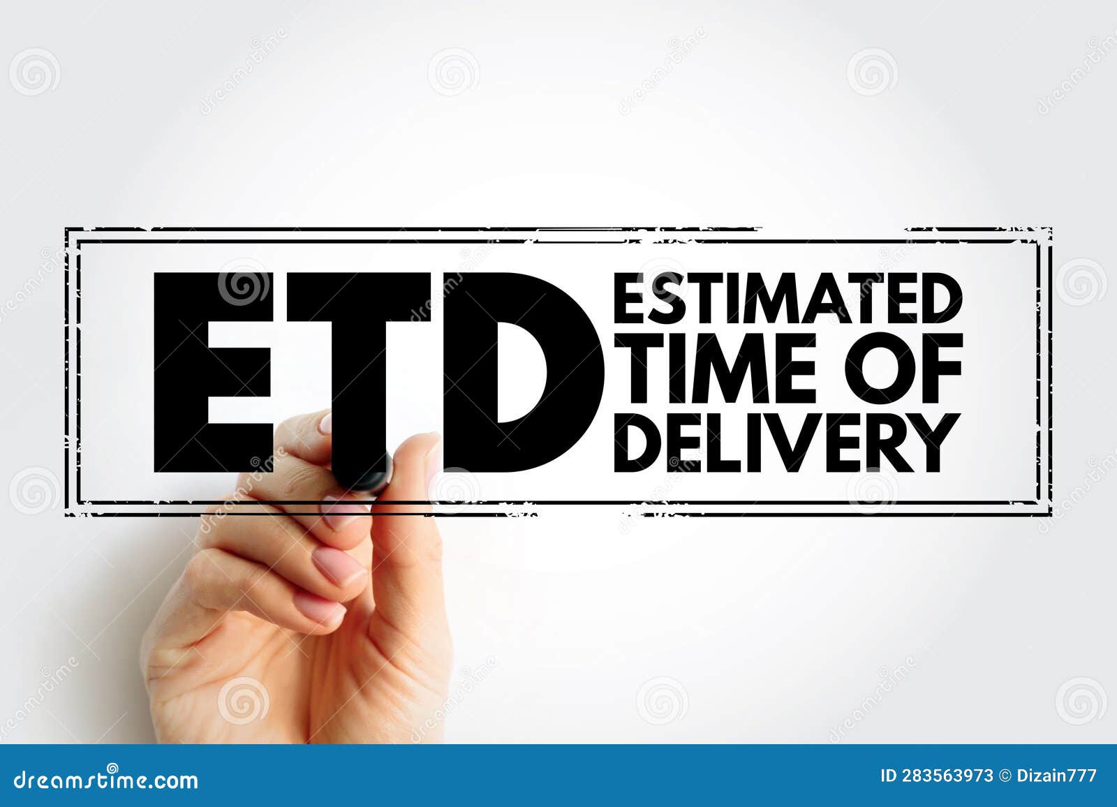 ETD - Estimated Time of Departure Acronym Text Stamp, Concept ...