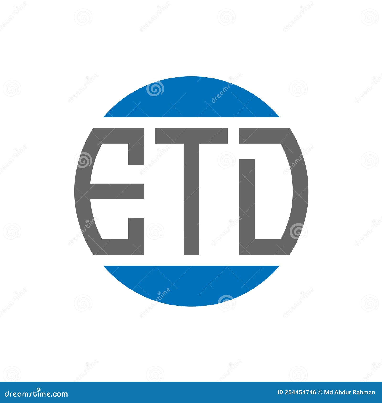 ETD Letter Logo Design On White Background. ETD Creative Initials ...