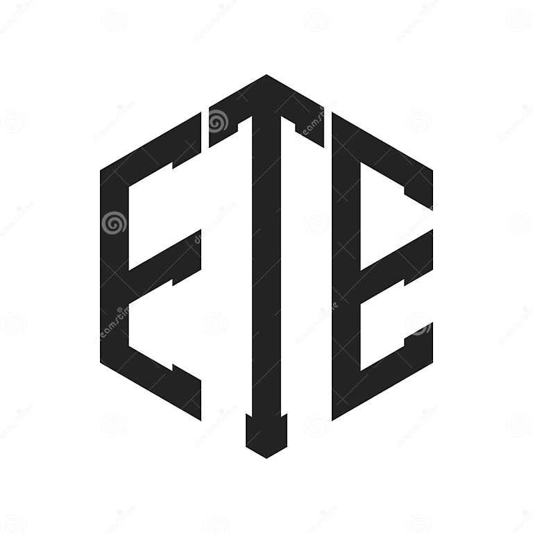 ETE Logo Design. Initial Letter ETE Monogram Logo Using Hexagon Shape ...