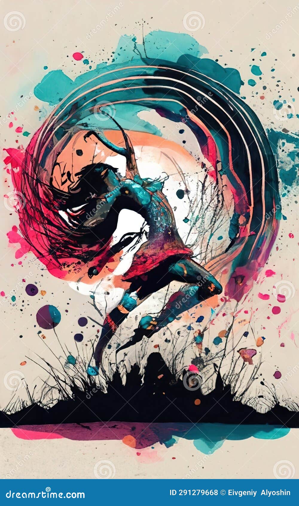 Eternal Dance Incorporate Watercolor Splash Art As Complementary ...