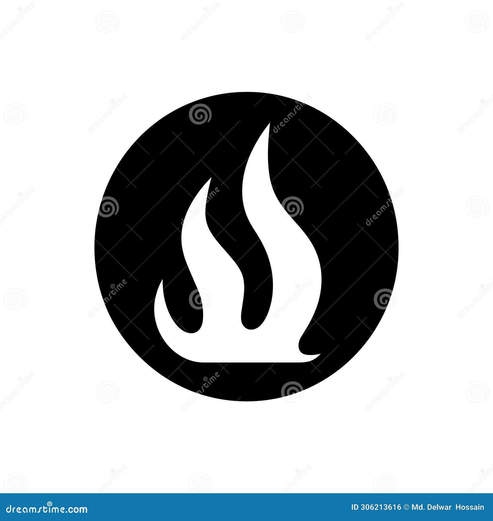 Eternal ember flame icon stock vector. Illustration of inferno - 306213616
