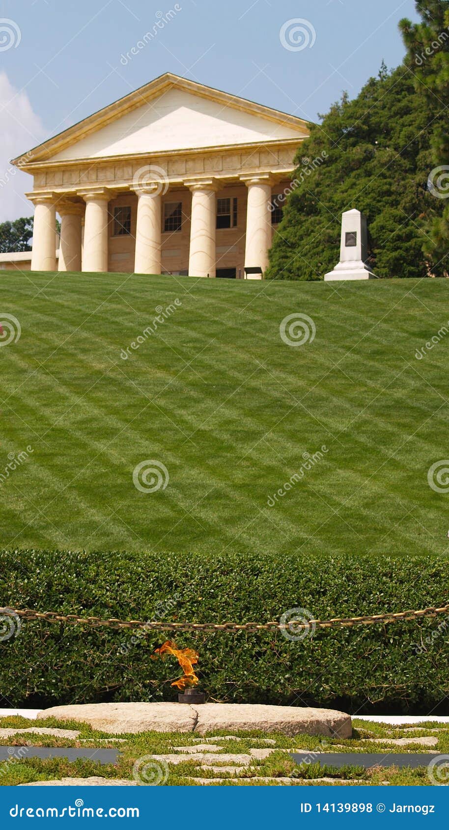 Eternal Flame Over JFK S Grave Stock Photo - Image of tombstone ...