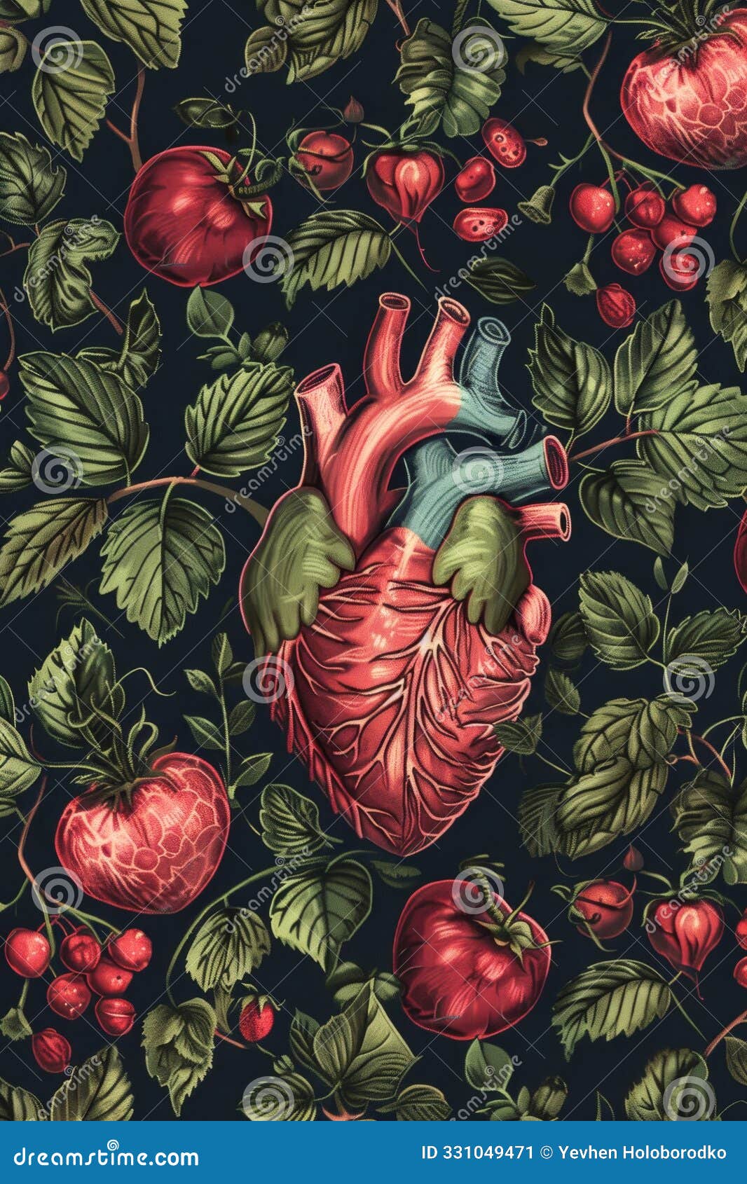 Eternal Heart Design a Timeless Pattern of Evergreen Beauty for ...