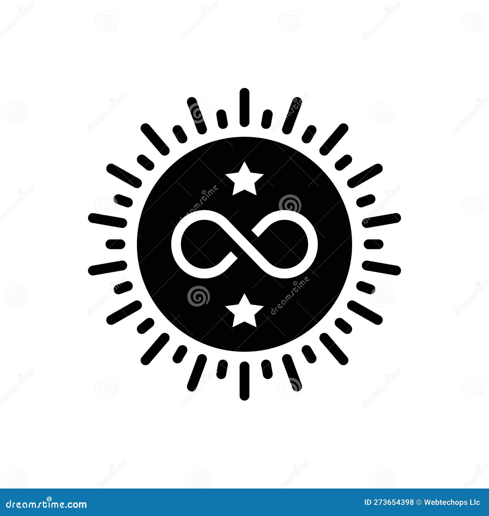 Black Solid Icon for Eternal, Endless and Ending Stock Vector ...