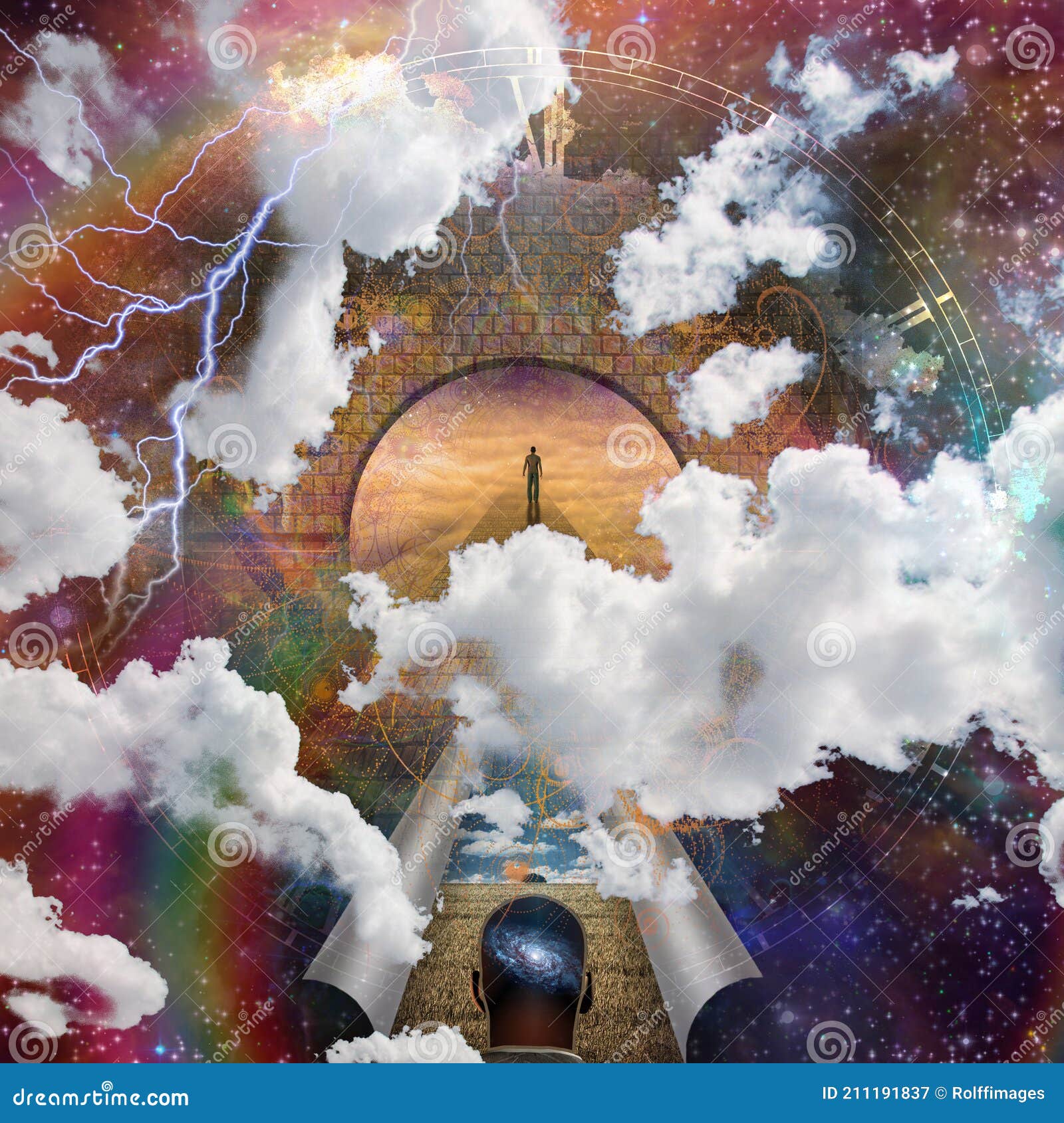 Eternal Journey of Soul stock illustration. Illustration of eternity ...