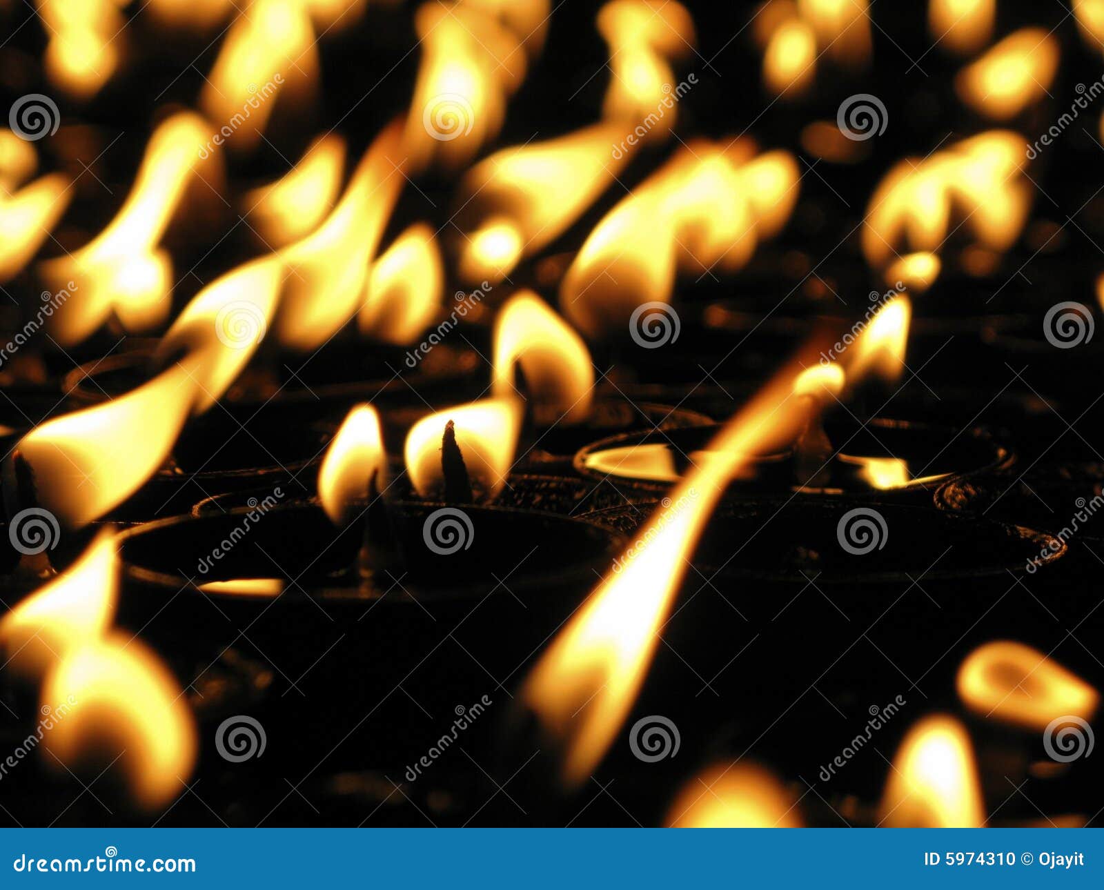 Eternal Lamps stock photo. Image of wick, burning, buddhism - 5974310