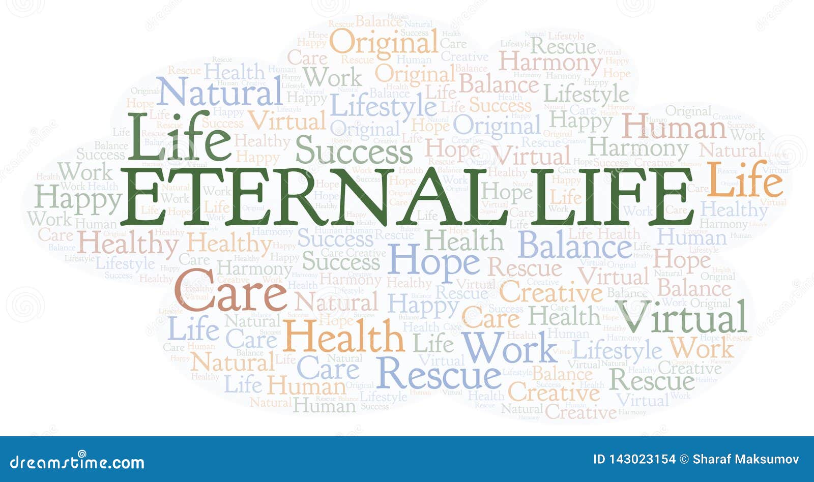 Eternal Life word cloud stock illustration. Illustration of collage ...