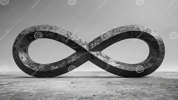 Eternal Loop: Monochromatic Infinity Symbol Stock Image - Image of ...