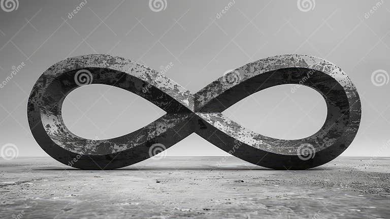 Eternal Loop: Monochromatic Infinity Symbol Stock Image - Image of ...