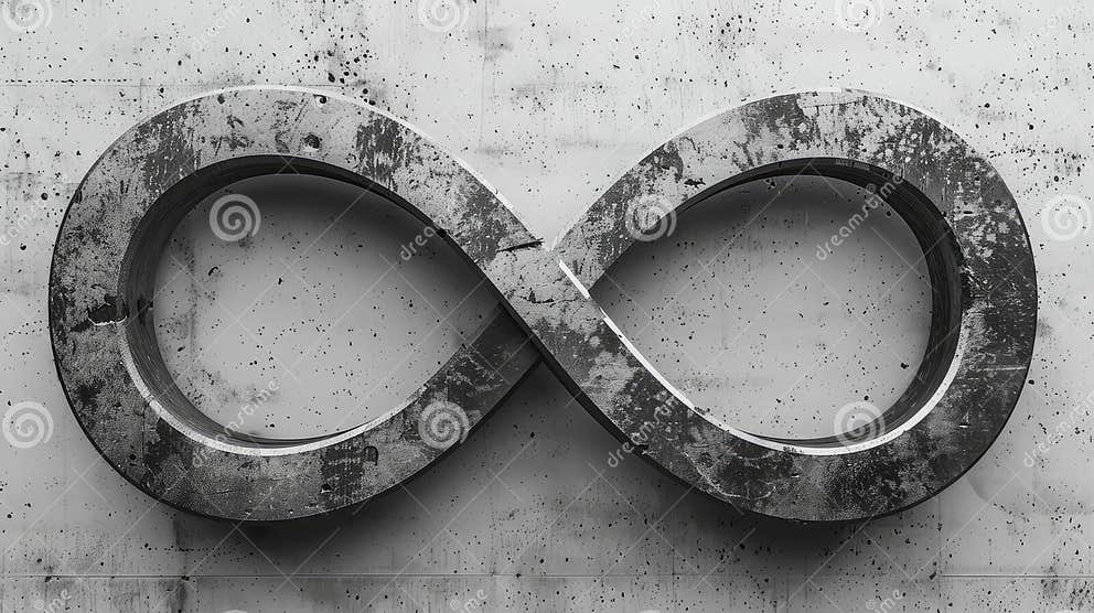 Eternal Loop: Monochromatic Infinity Symbol Stock Photo - Image of ...