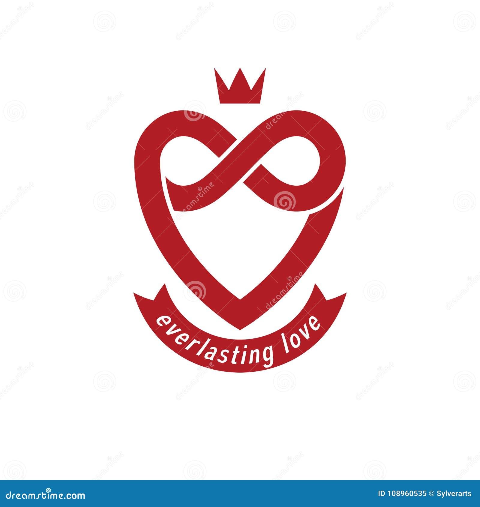 Eternal Love Conceptual Sign, Vector Symbol Created with Infinity Loop ...