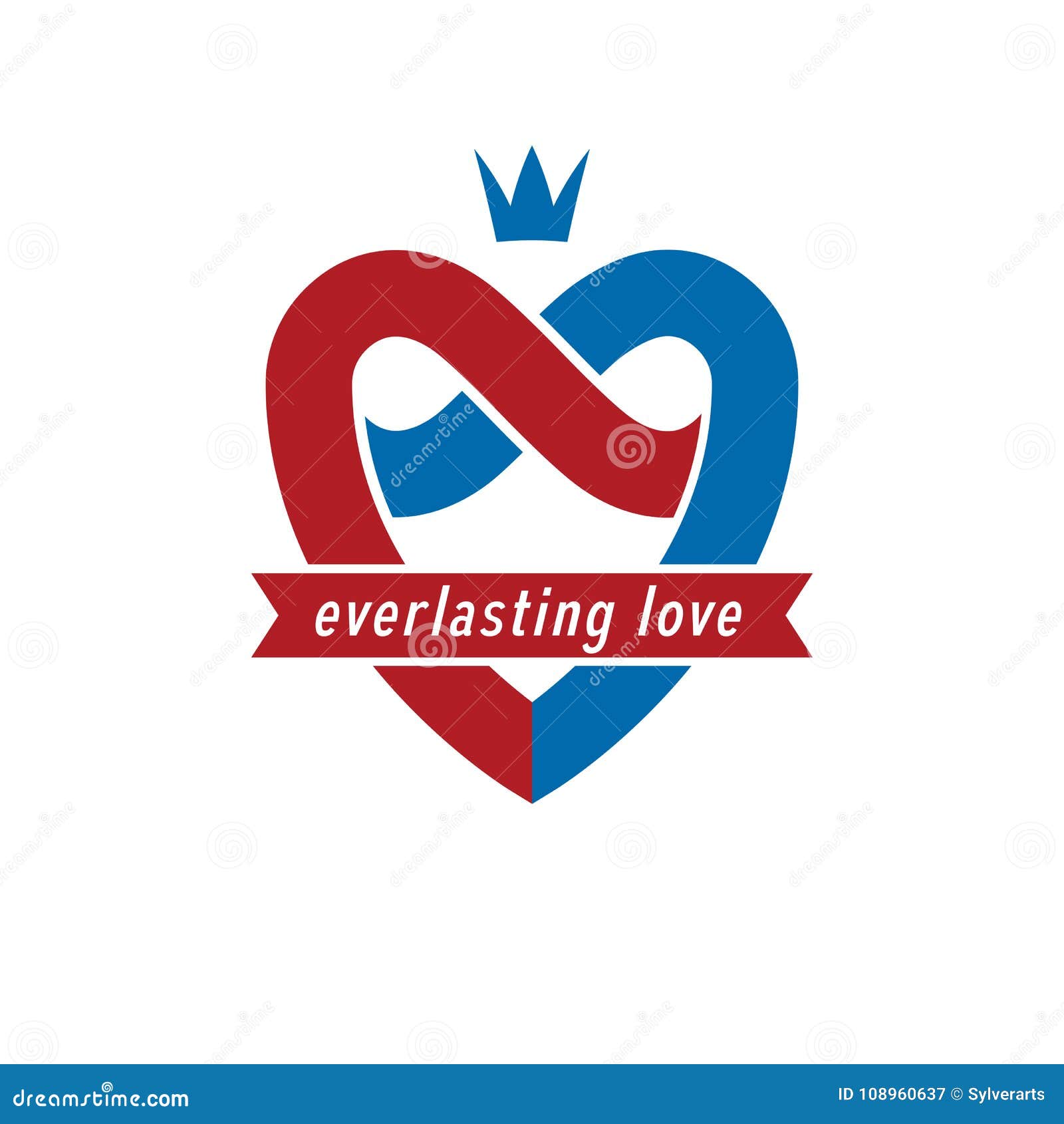 Eternal Love Conceptual Sign, Vector Symbol Created with Infinity Loop ...