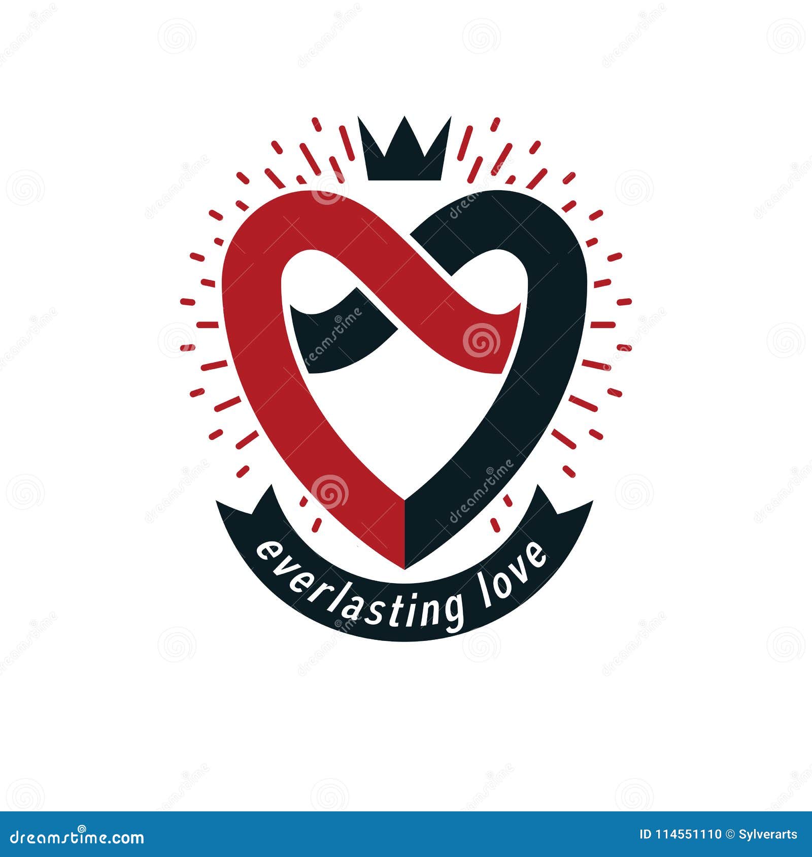 Eternal Love Conceptual Sign, Vector Symbol Created with Infinity Loop ...