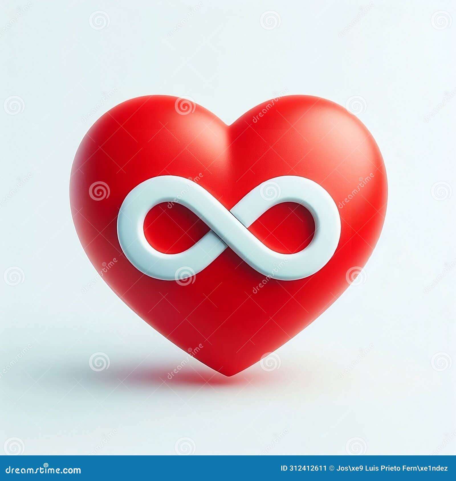 An Eternal Love - a Heart with the Symbol of Infinity in the Center ...
