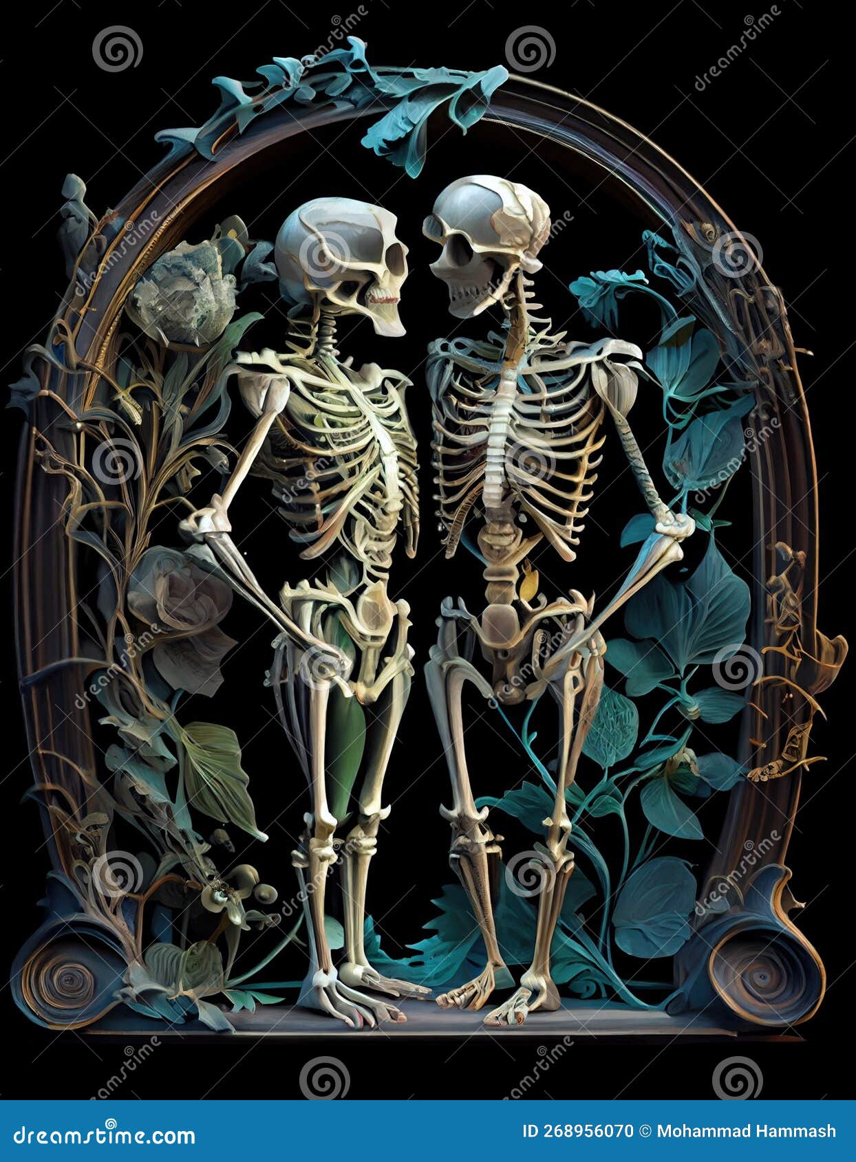 Eternal Love: a Hyper-Realistic Biomechanical Skeleton Embrace, Made ...