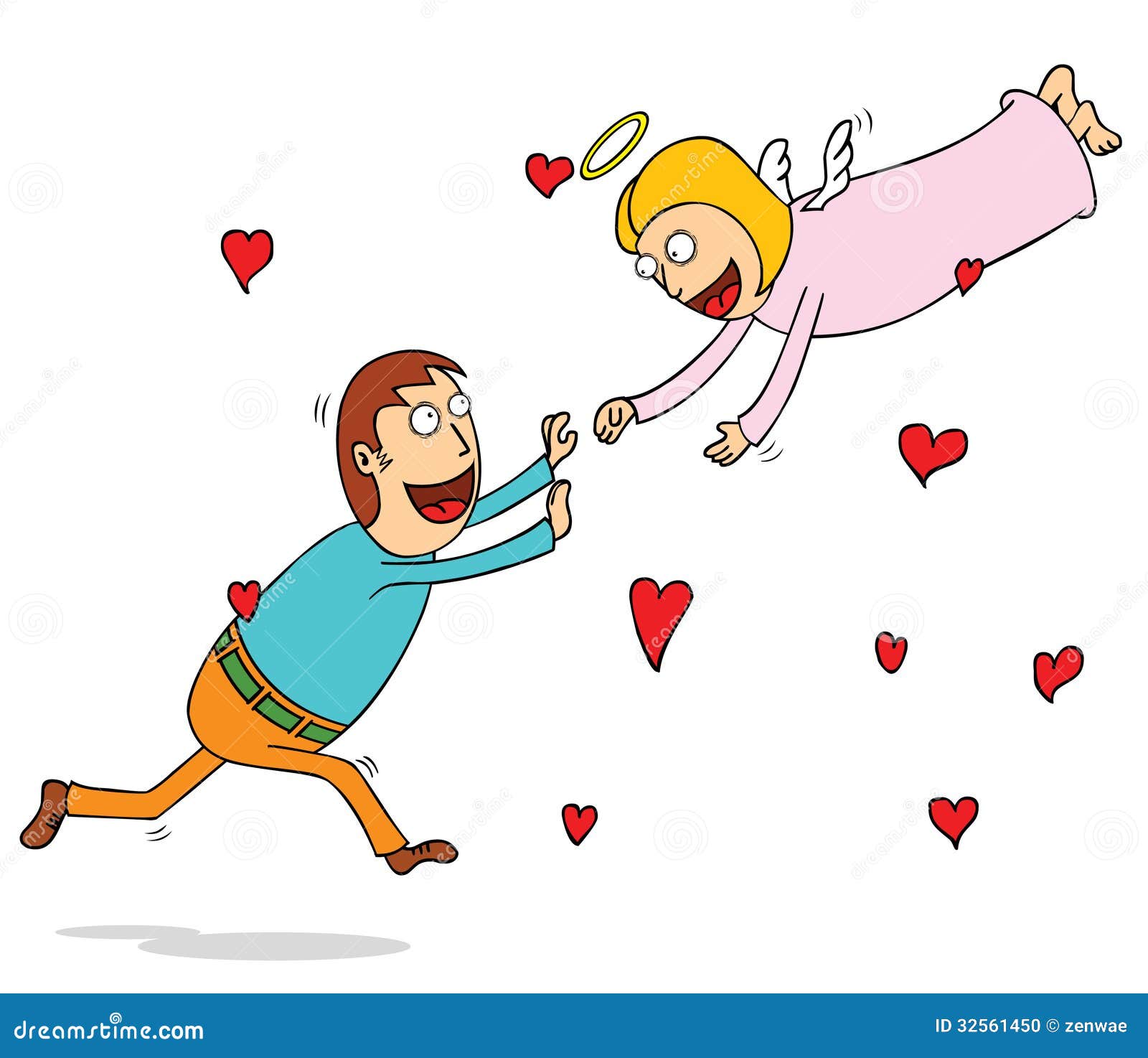 The Eternal Love Triangle Vector Illustration | CartoonDealer.com #7164372