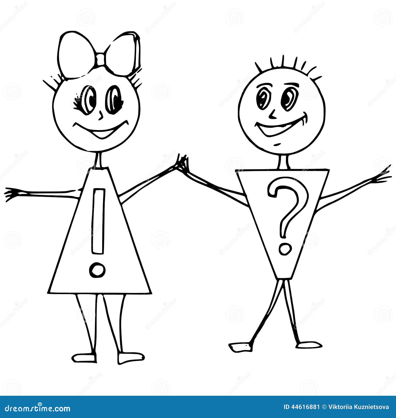 The Eternal Question, Doodle Stock Vector - Illustration of legs, hair ...