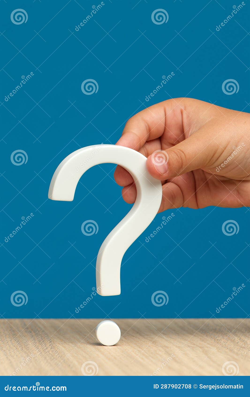 The Eternal Question, the Unknown or the Search for an Answer. a Hand ...