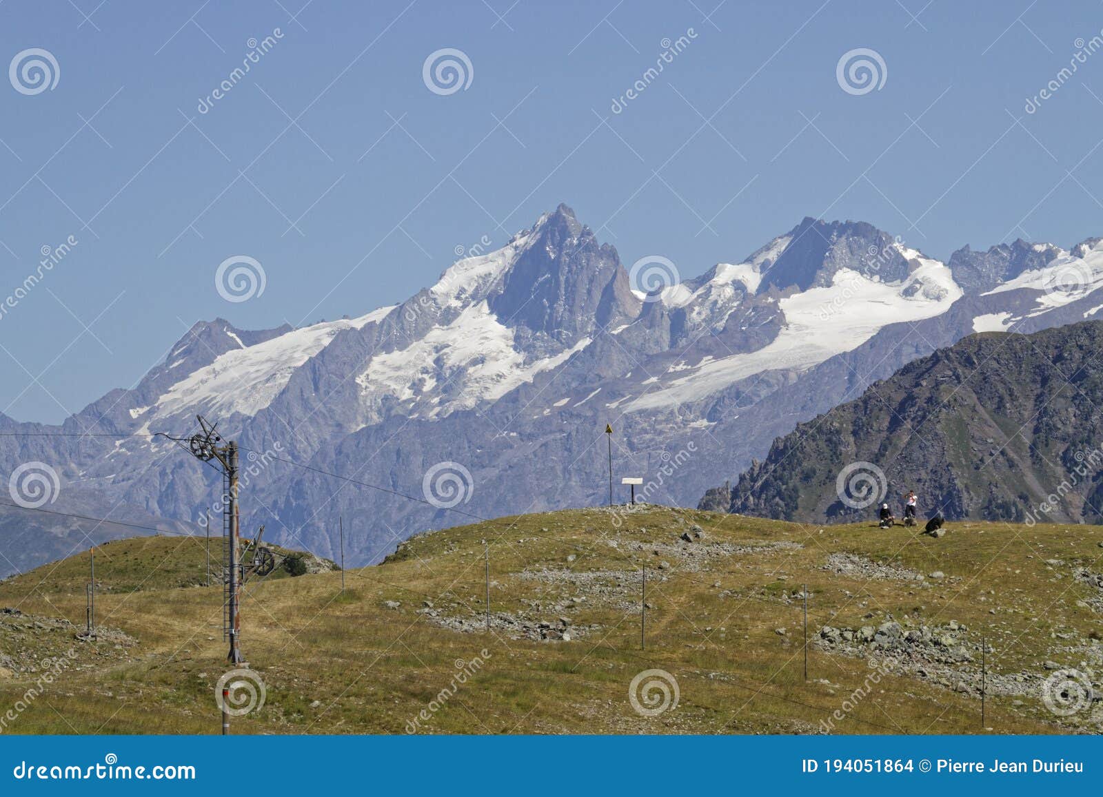 Eternal Snowfield on La Meije Summit Stock Photo - Image of meige ...
