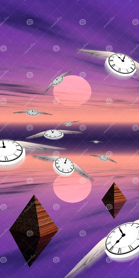 Eternal Time stock illustration. Illustration of pyramid - 3890388