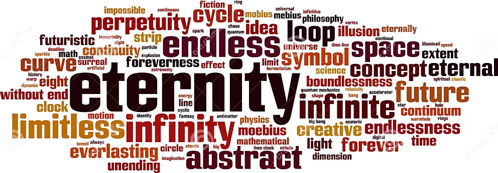 Eternity word cloud stock vector. Illustration of eternity - 206571443