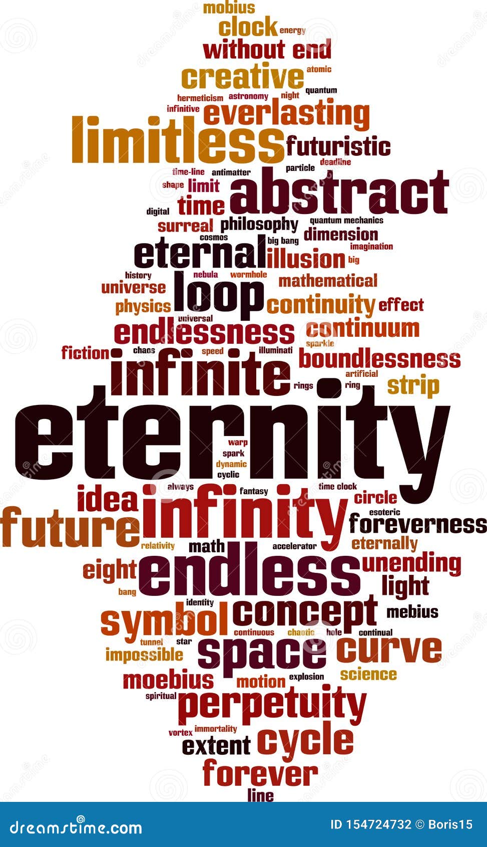 Eternity word cloud stock vector. Illustration of perpetuity - 154724732
