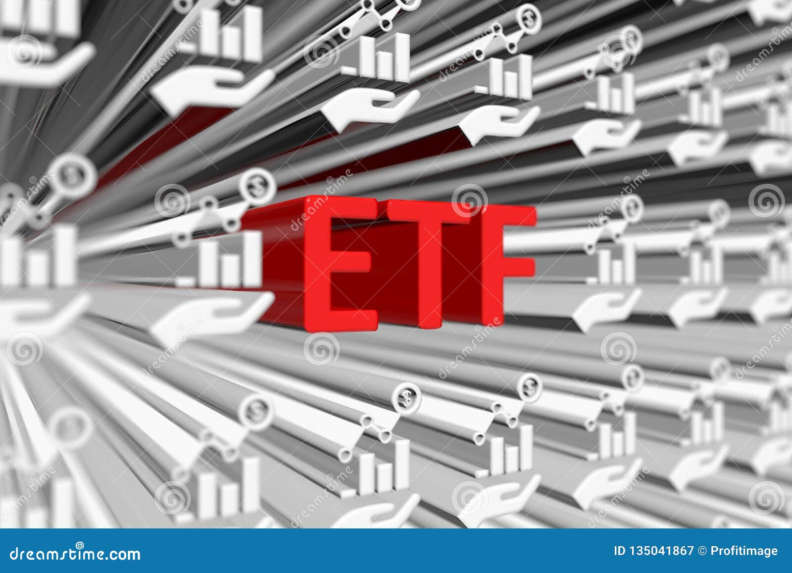 ETF Concept Blurred Background Stock Illustration - Illustration of ...