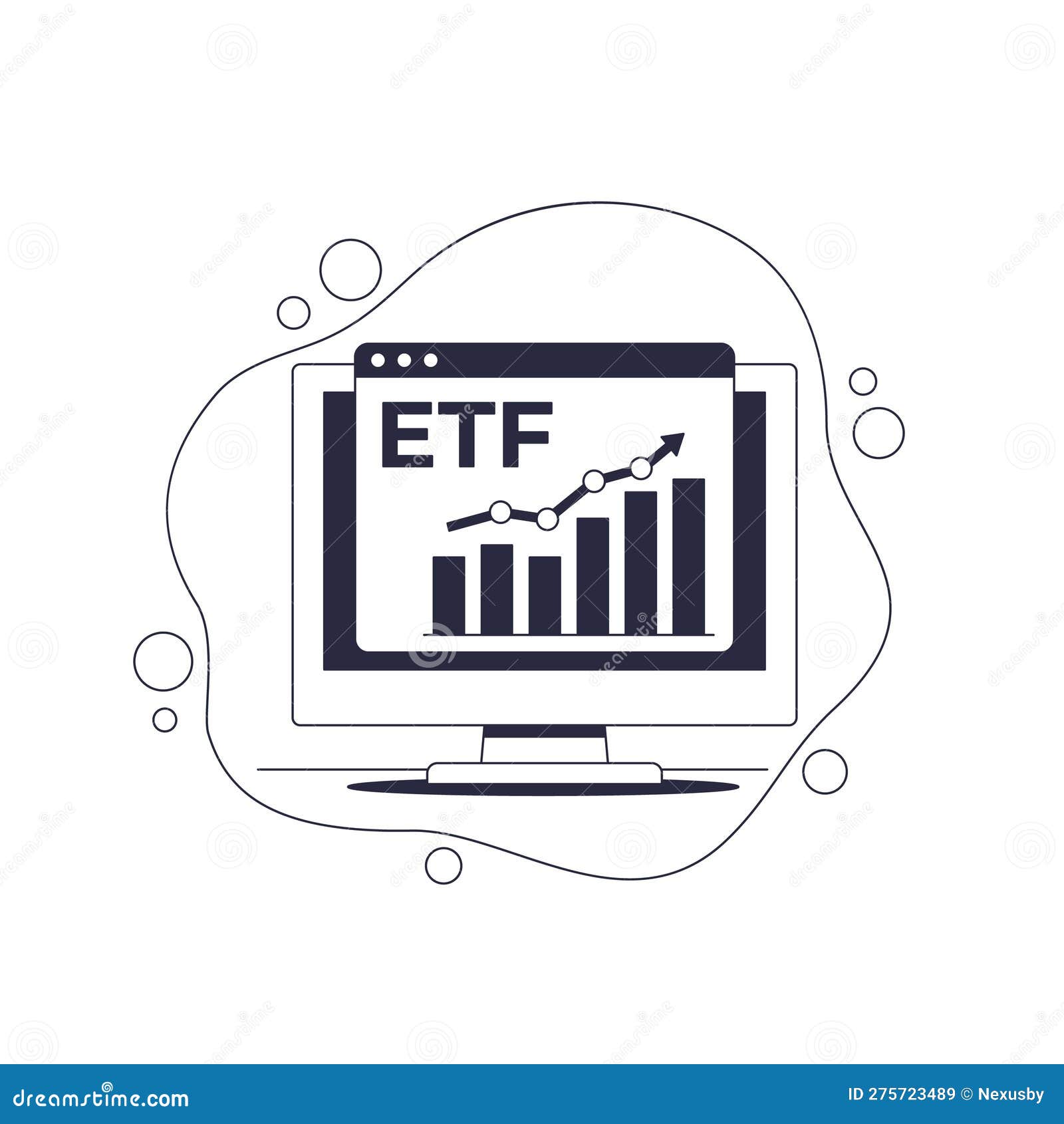ETF or Exchange Traded Fund Vector Illustration Stock Vector ...