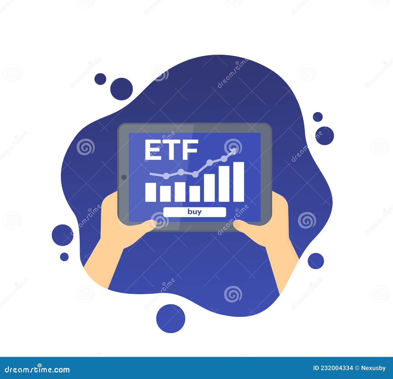 ETF - Exchange Traded Funds - Acronym In Golden Letters On Concrete ...