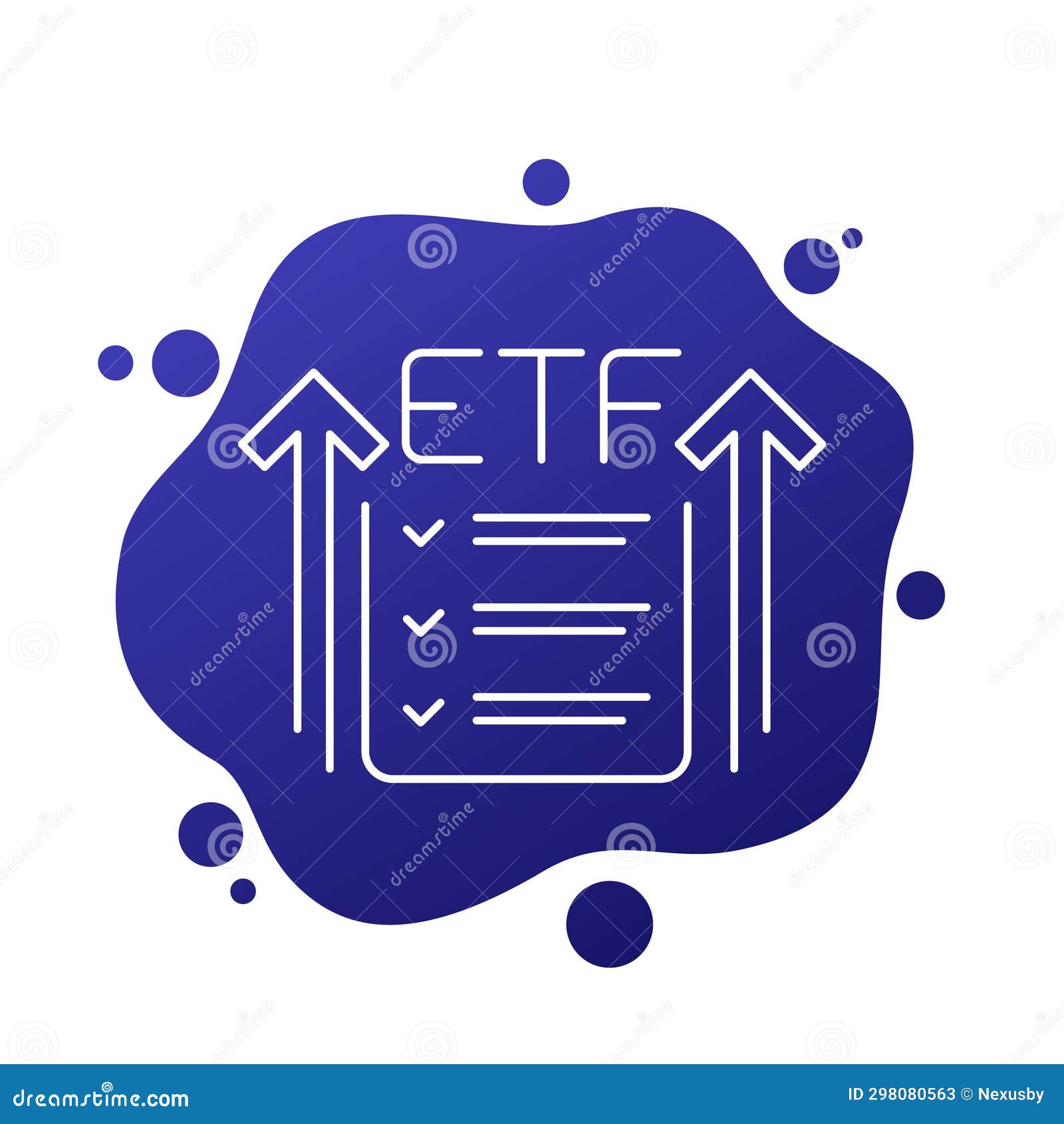 ETF Icon, Growing Funds Linear Vector Stock Illustration - Illustration ...