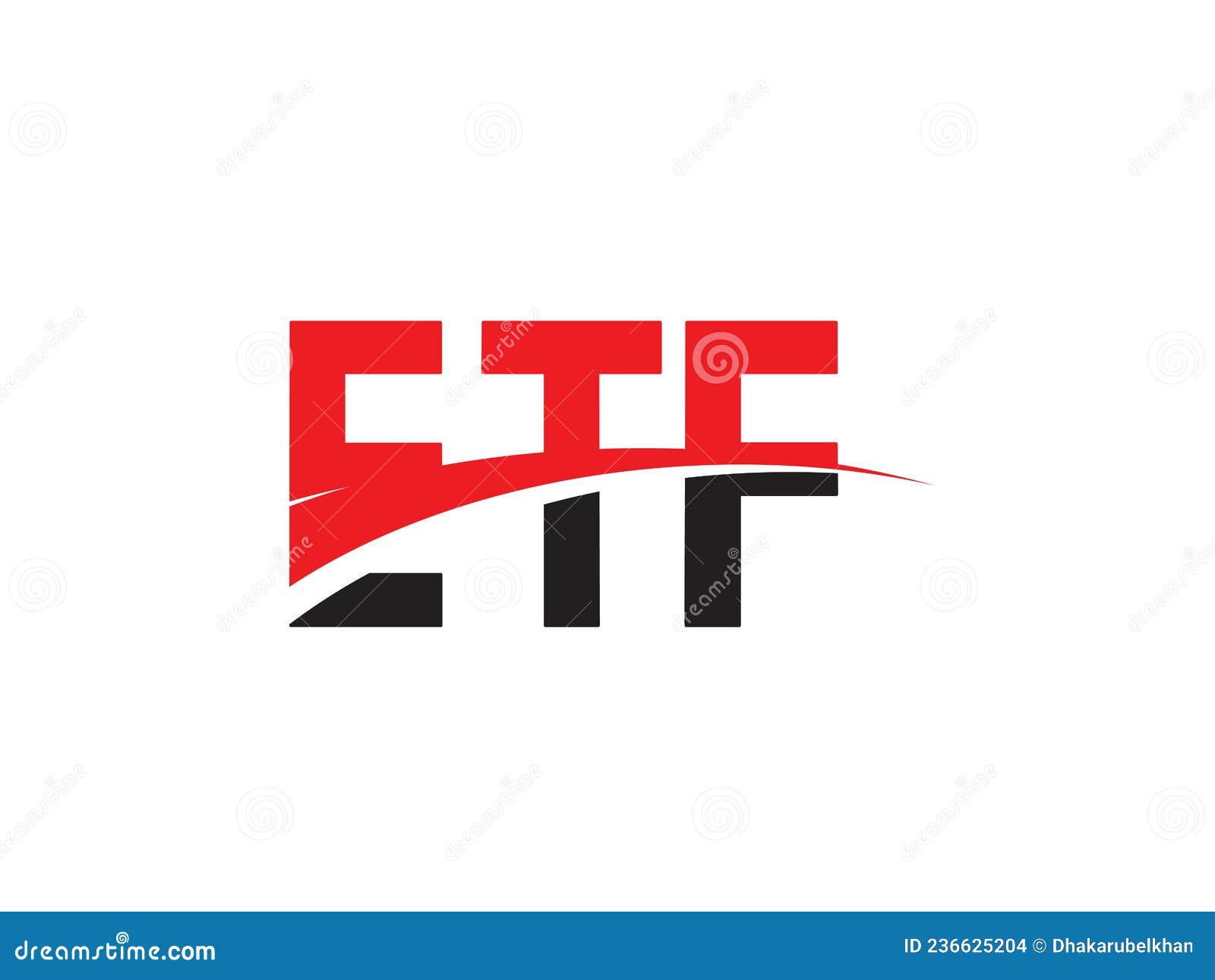 ETF Letter Initial Logo Design Vector Illustration Stock Vector ...
