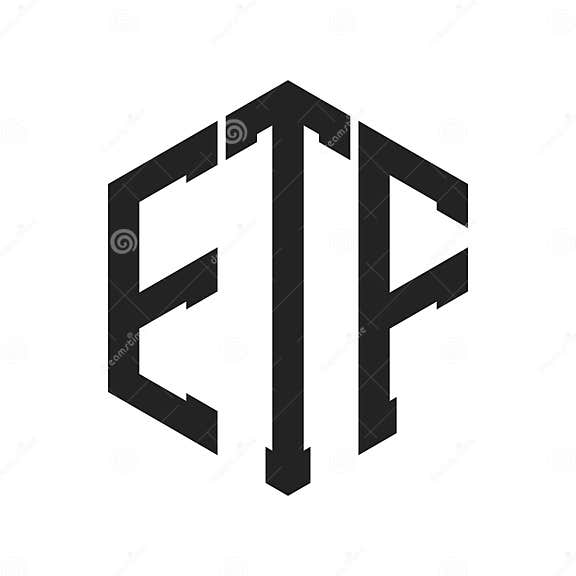 ETF Logo Design. Initial Letter ETF Monogram Logo Using Hexagon Shape ...