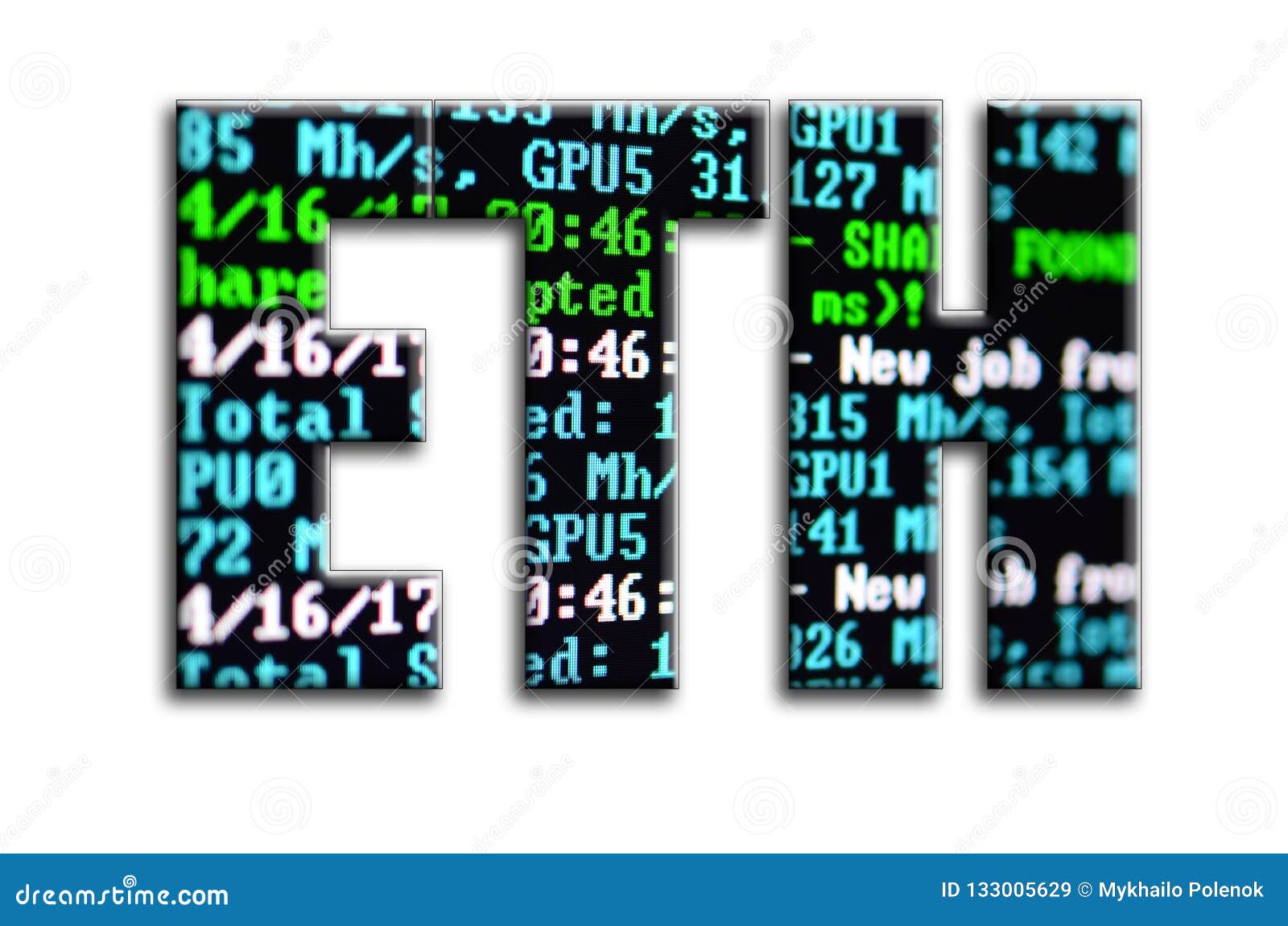 ETH. the Inscription Has a Texture of the Photography, Which Depicts ...