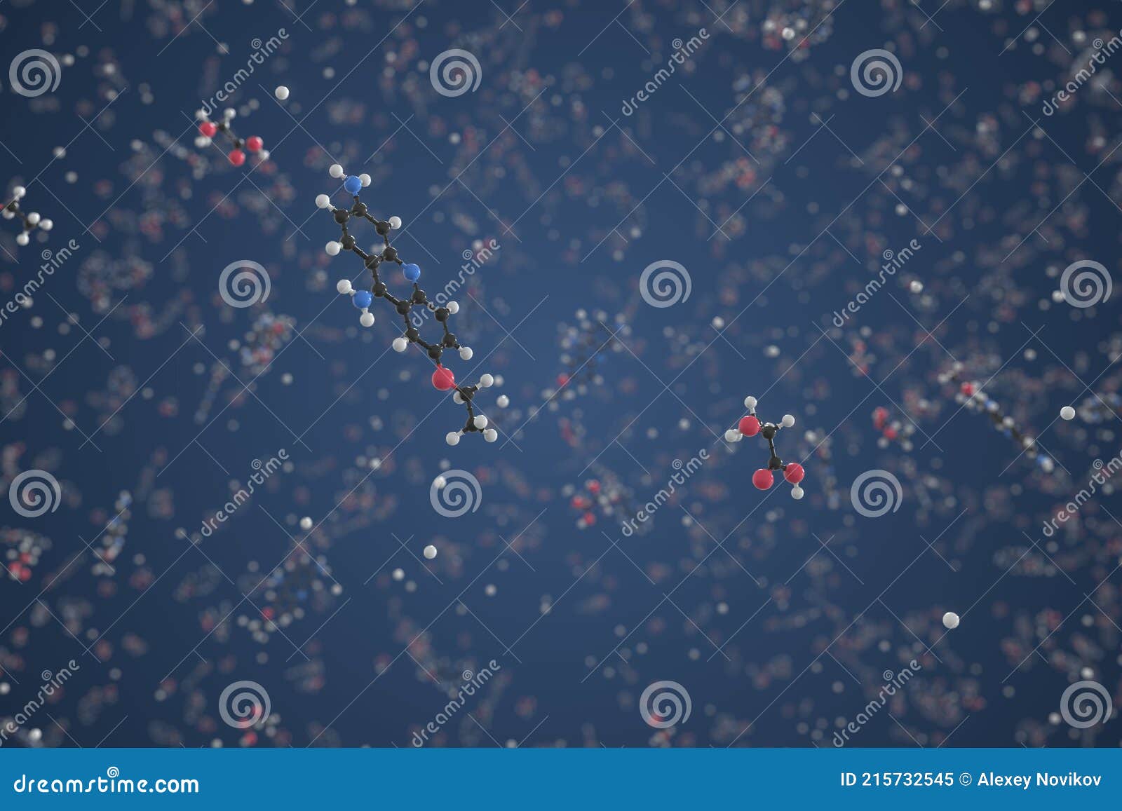 Ethacridine Lactate Molecule Made with Balls, Conceptual Molecular ...