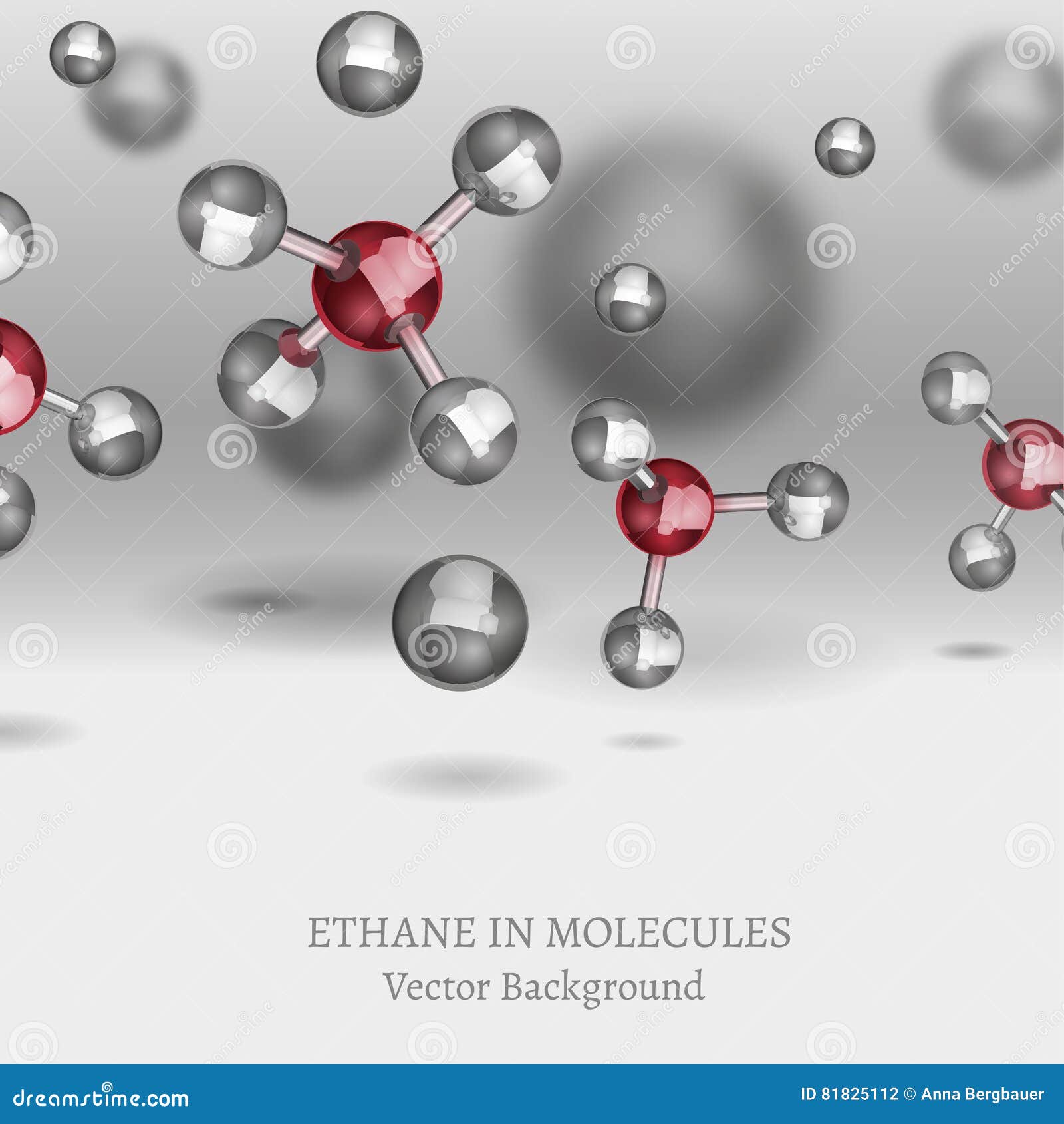 Ethane Molecules Background Vector Illustration | CartoonDealer.com ...