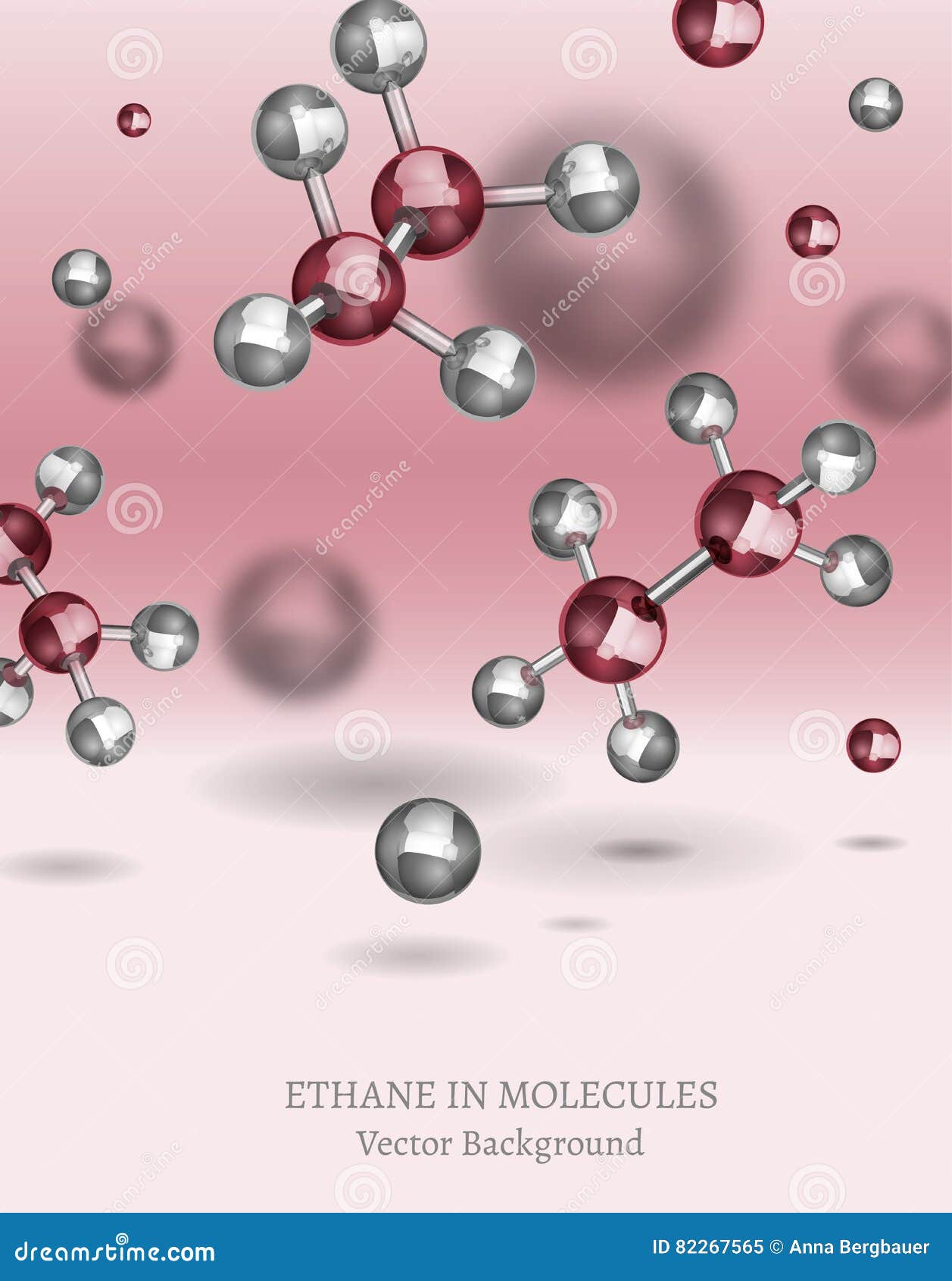 Ethane Molecules Background Vector Illustration | CartoonDealer.com ...