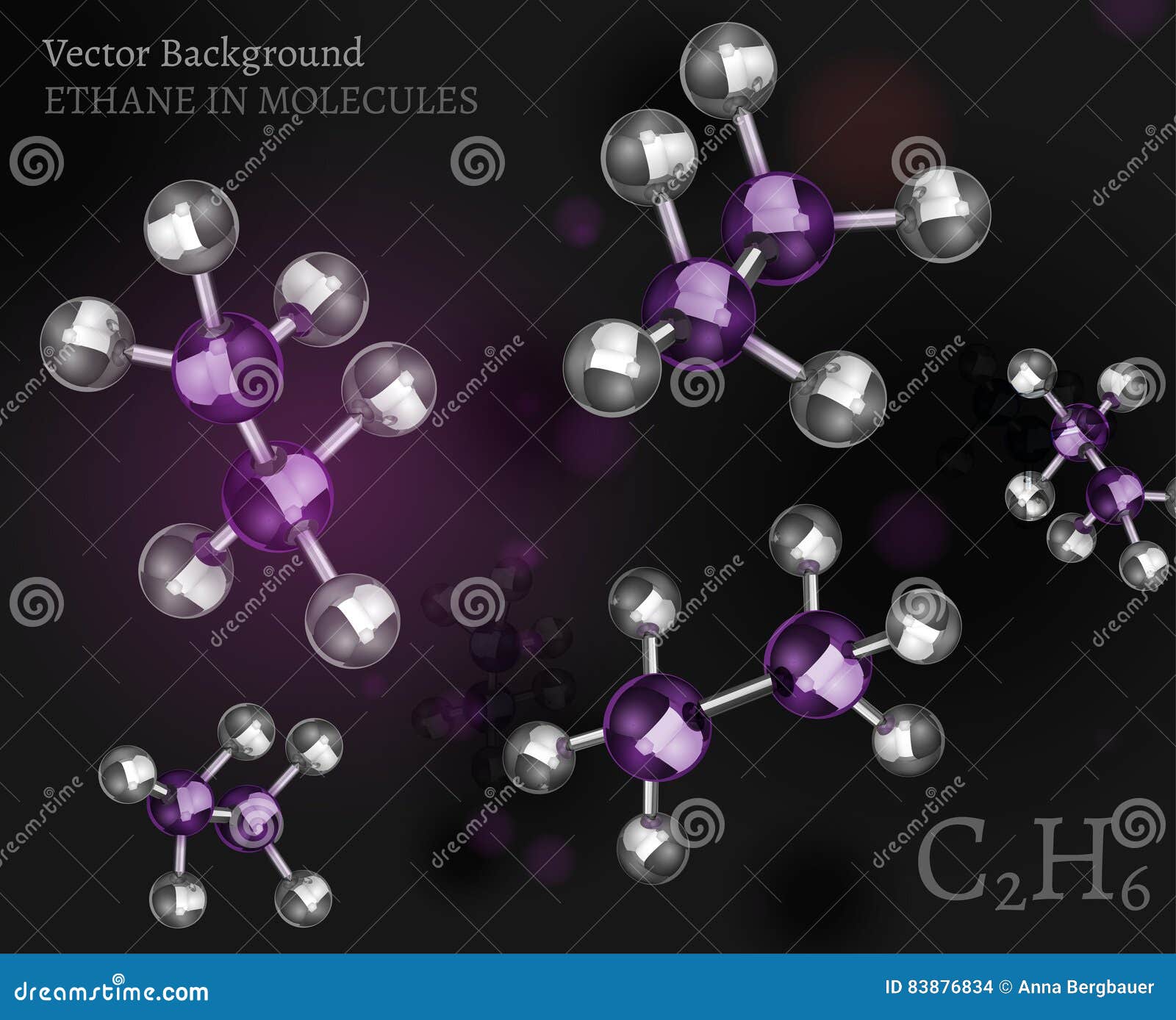 Methane Molecules Background Vector Illustration | CartoonDealer.com ...