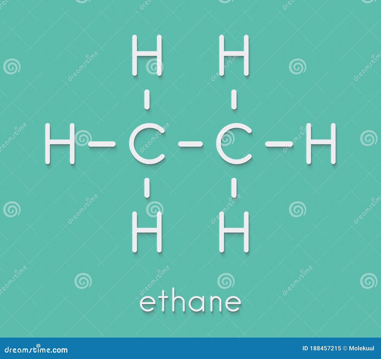 Ethane Formula Outline Icon. Vector Chemistry C2h6 Symbol ...