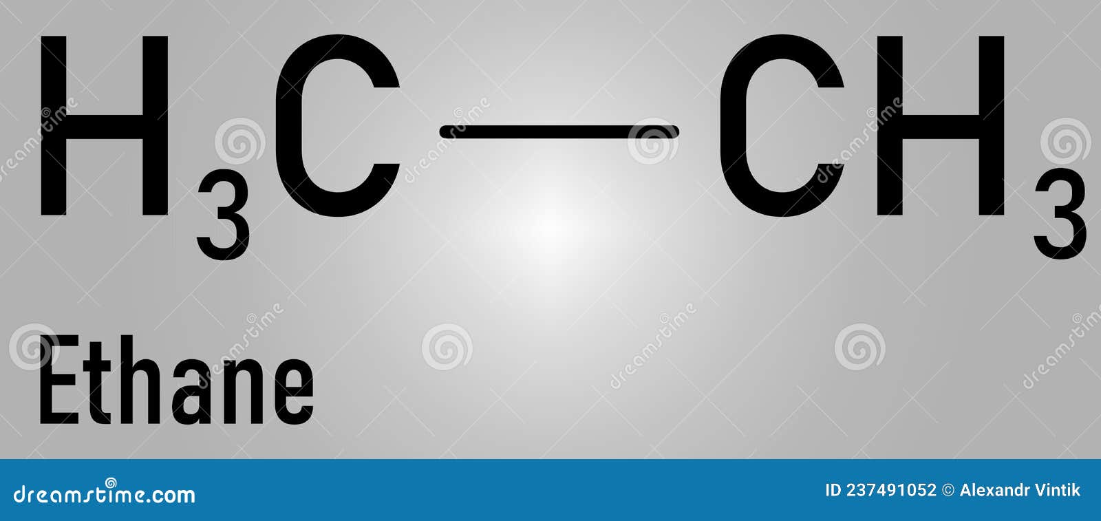 Ethane Natural Gas Component Molecule. Skeletal Formula. Chemical ...