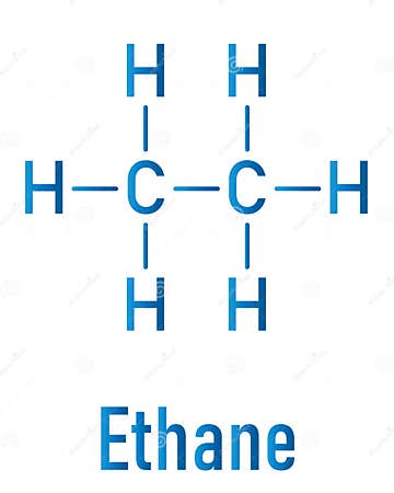 Ethane Natural Gas Component Molecule. Skeletal Formula Stock Vector ...