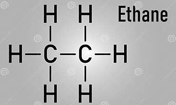 Ethane Natural Gas Component Molecule. Skeletal Formula Stock Vector ...