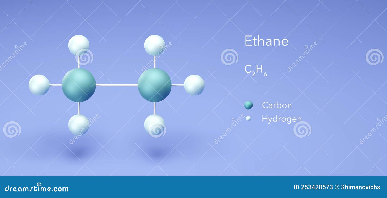 Ethane, Natural Gas, Molecular Structures, 3d Rendering, Structural ...