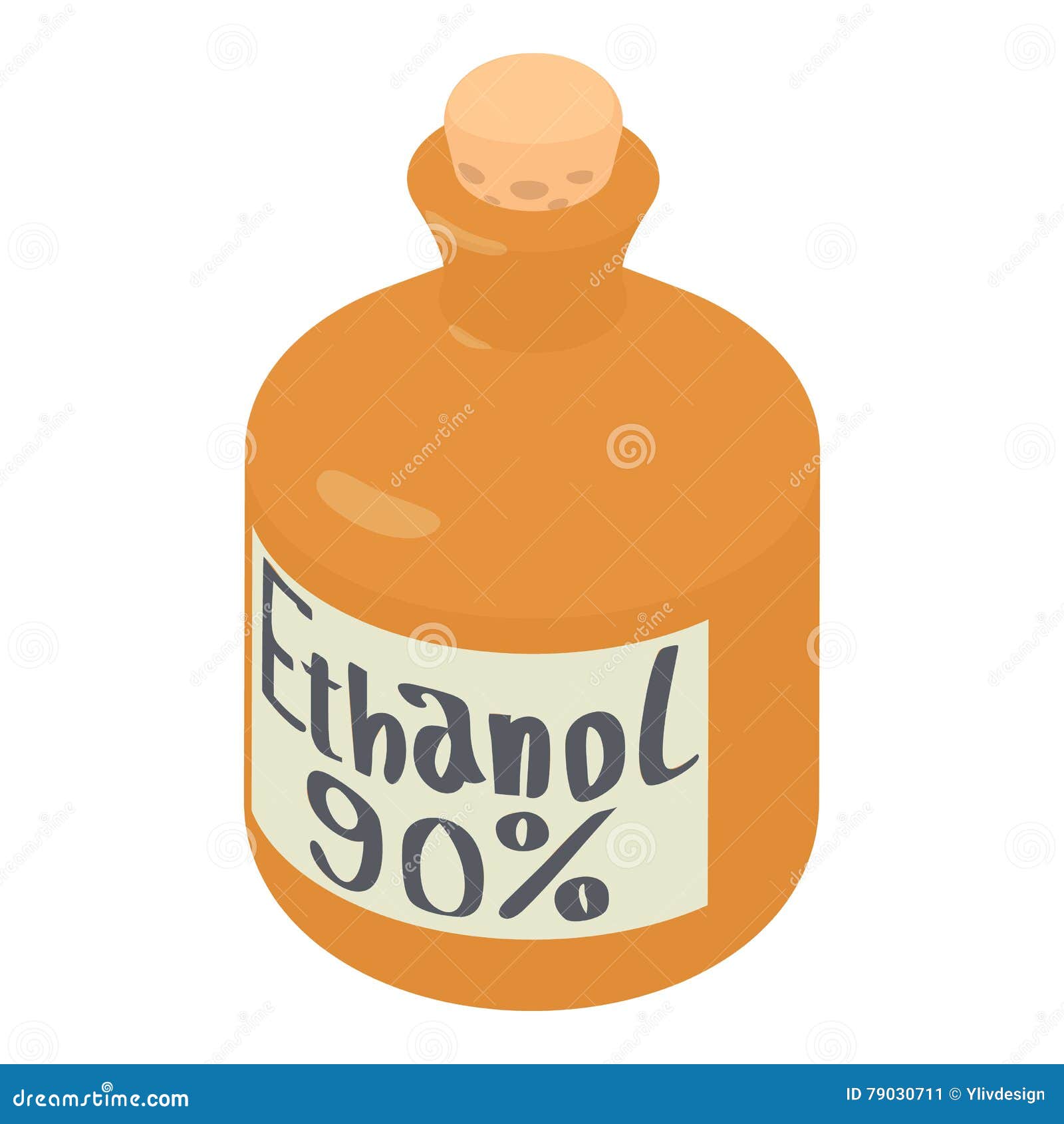 Ethanol in Bottle Icon, Isometric 3d Style Stock Vector - Illustration ...